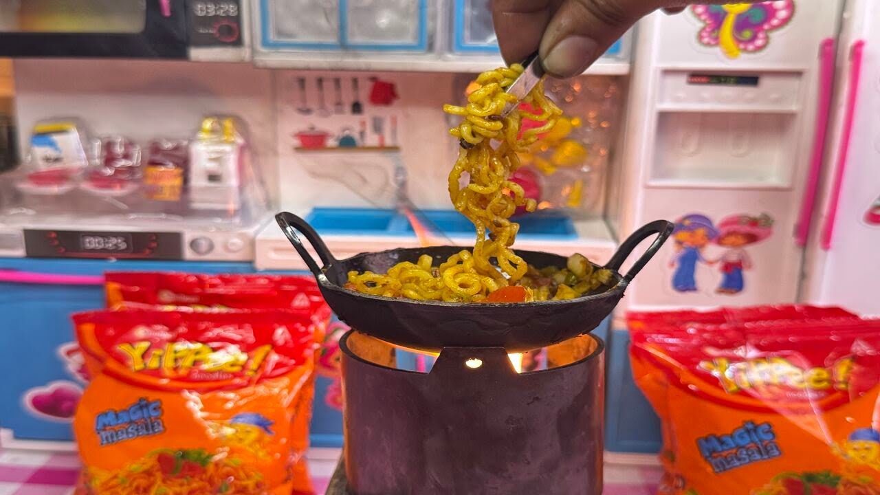 Miniature Tasty Masala Maggie | Mini Maggie | Maggie Recipe | Mini ...