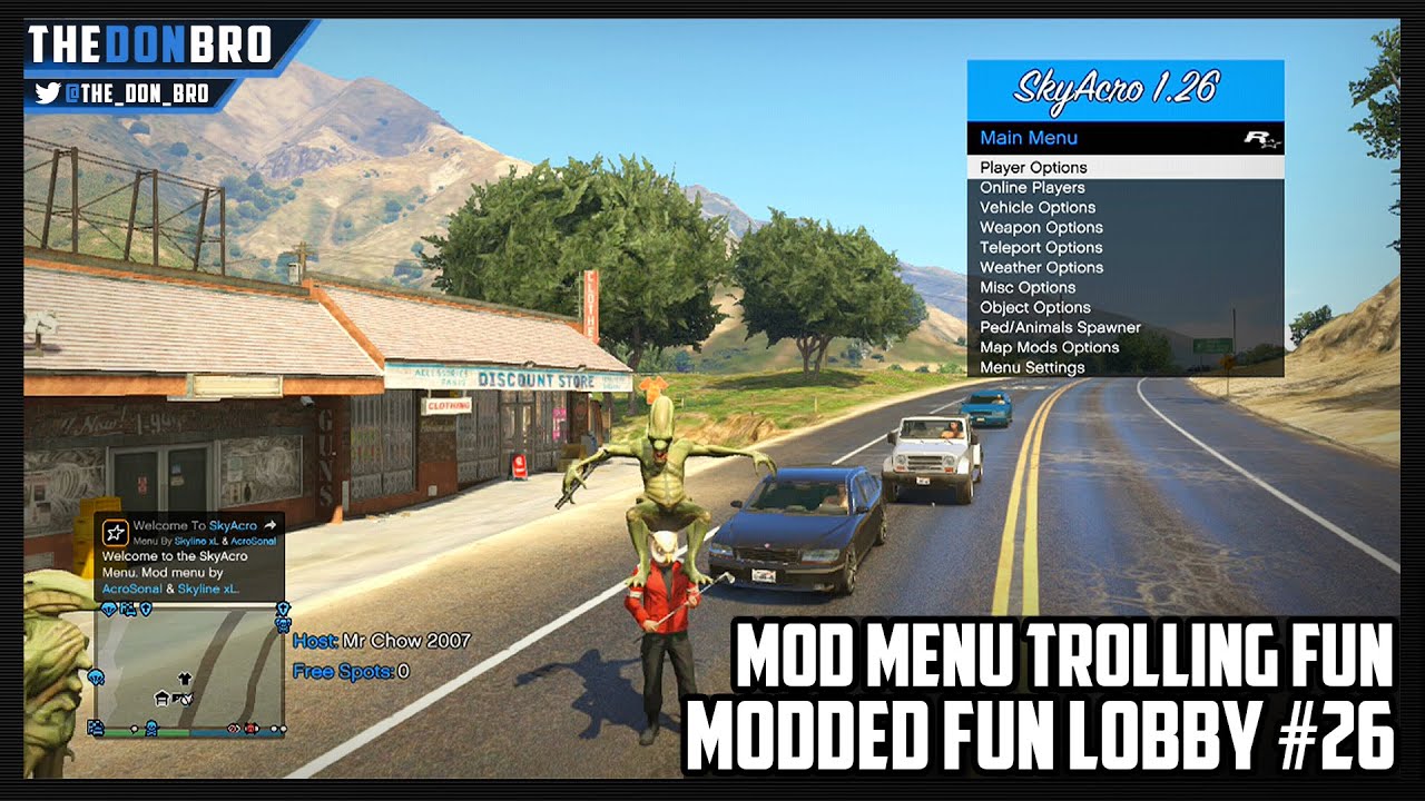 GTA 5 ONLINE - MODDED FUN LOBBY #26 - MOD MENU TROLLING FUN (GTA 5 MODS ...