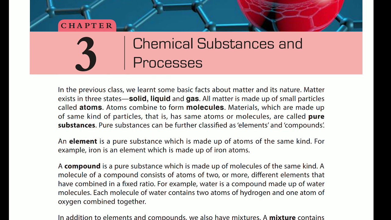 D. A. V class 7 science chapter 3 chemical substances and procecess ...