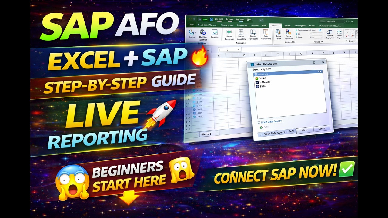 SAP Analysis for Office (AFO)(Analysis for Excel)Tutorial|Beginner ...