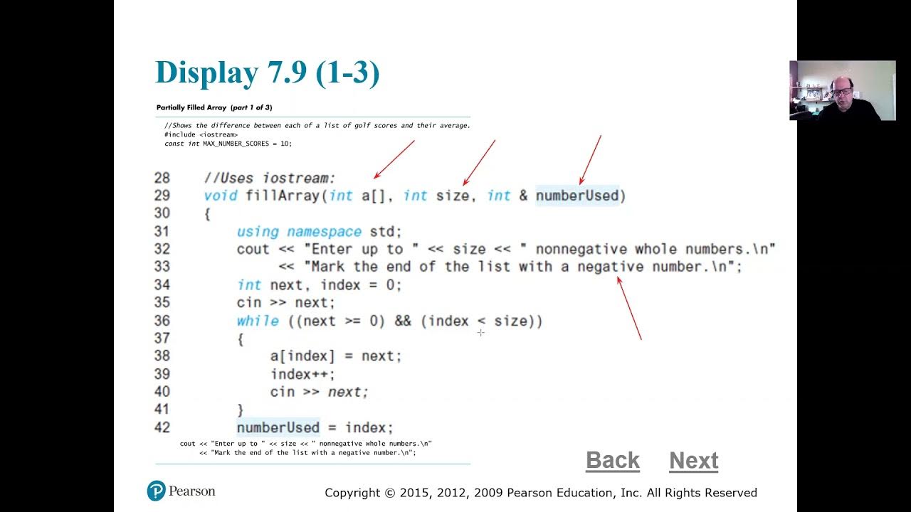 Savitch C++ 7.3 Programming with Arrays Part 1: Partially Filled Arrays - YouTube