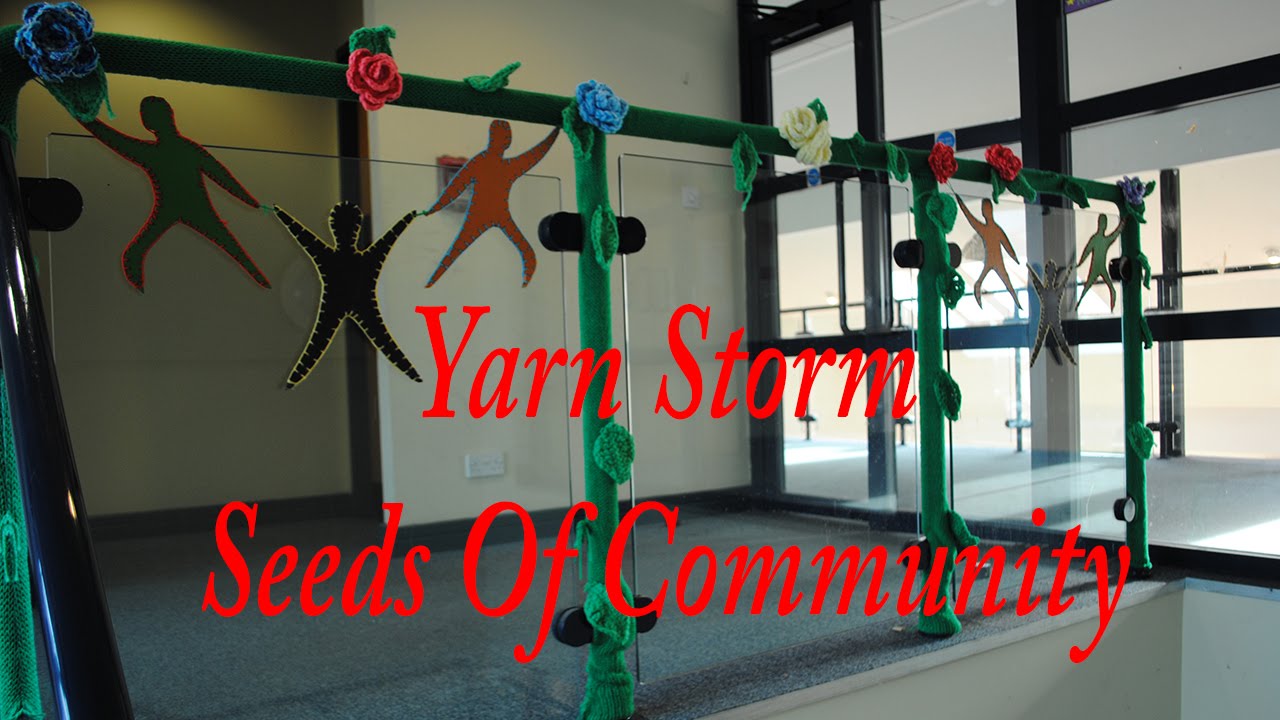 Yarnstorming at College - YouTube
