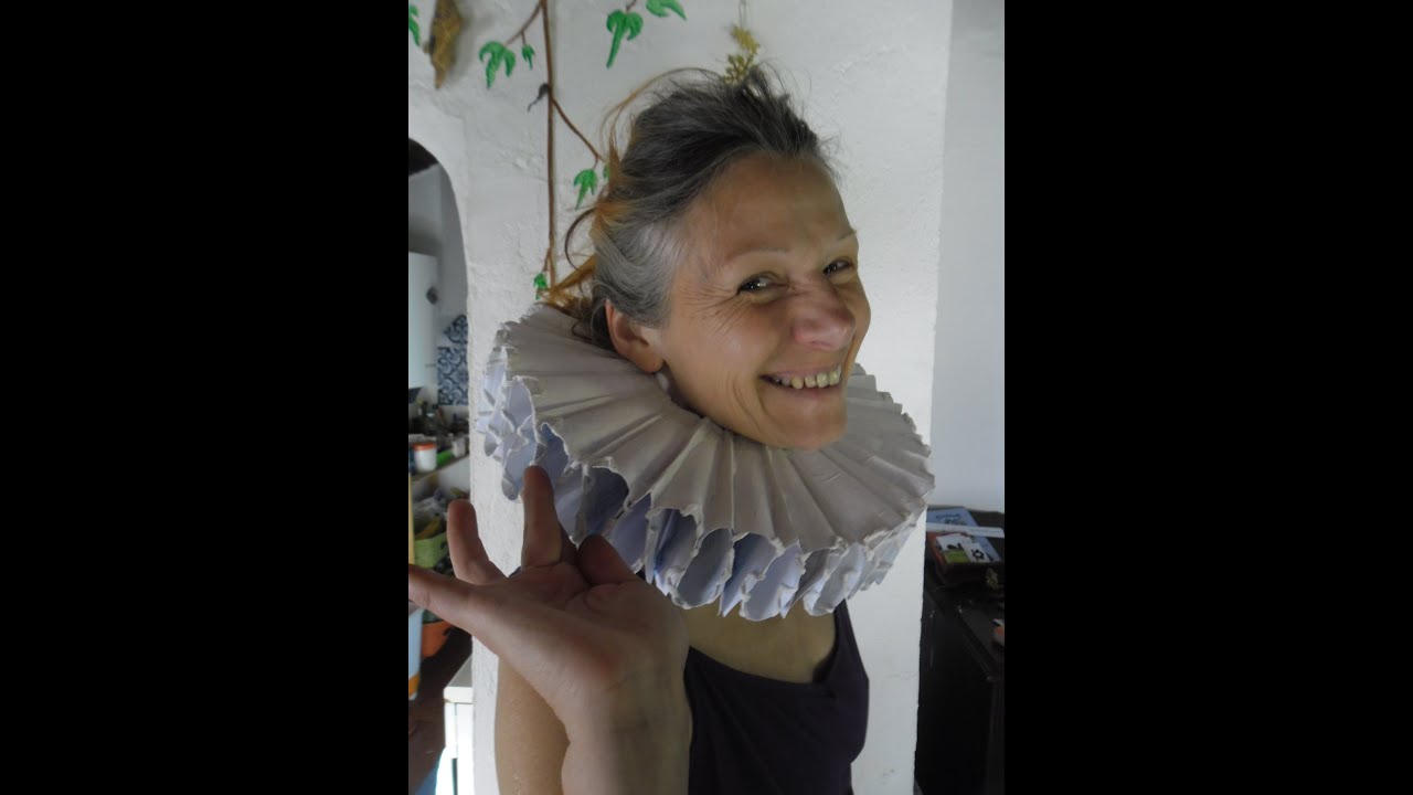 How to make a paper maché Elizabethan ruff - YouTube