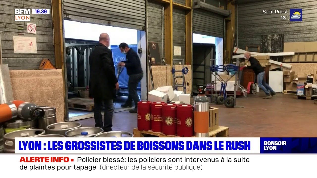 Lyon : les grossistes de boissons dans le rush - YouTube