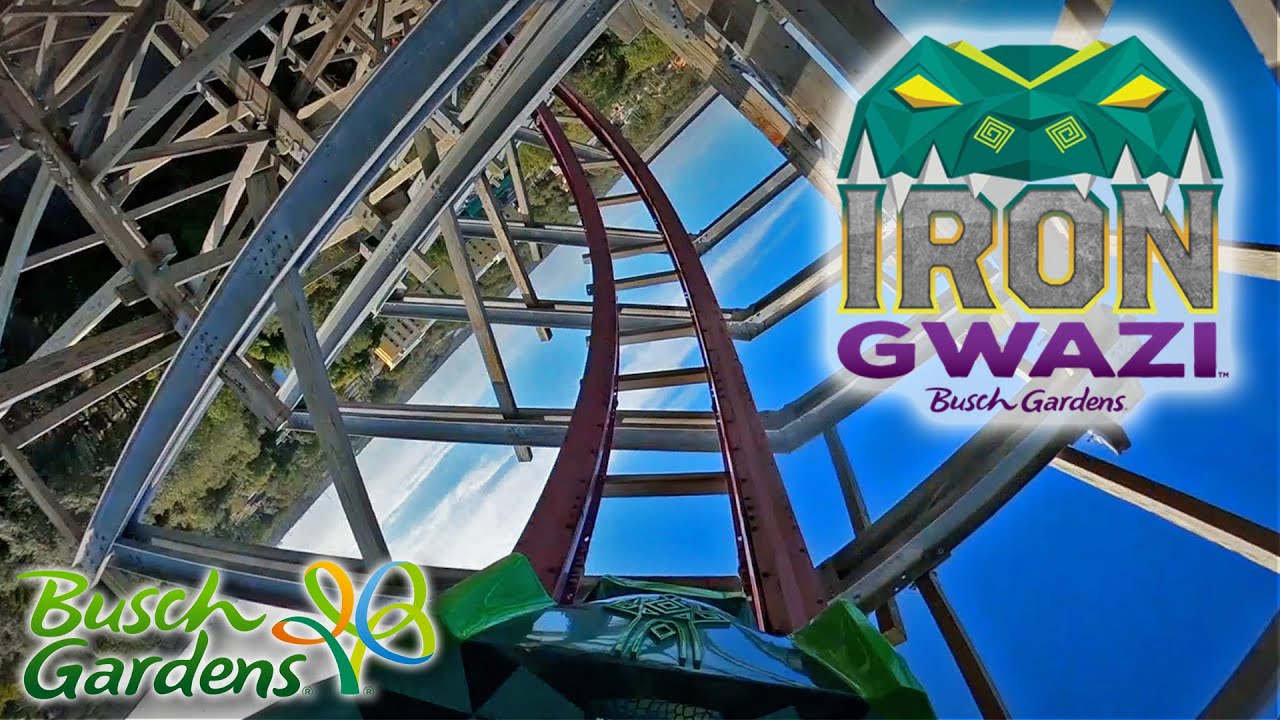 Iron Gwazi POV 4K Front Row // Hybrid Coaster // Busch Gardens Tampa ...