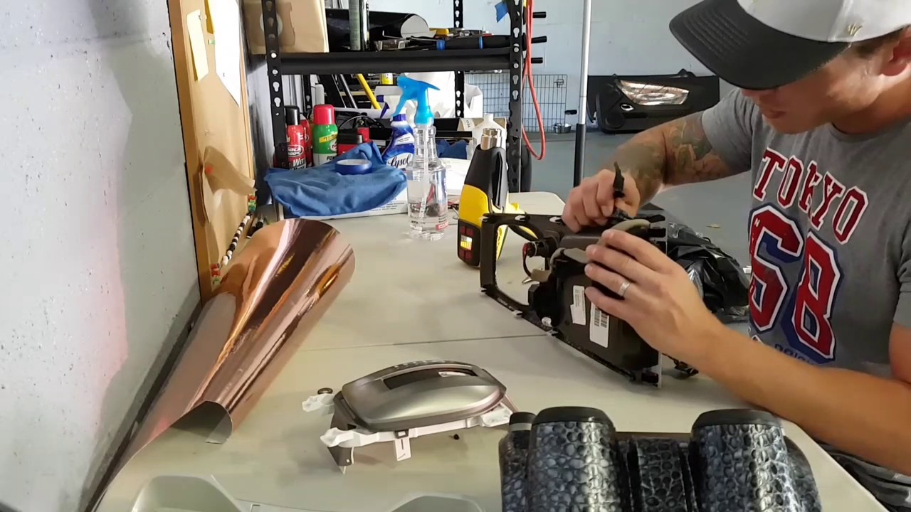 Vinyl wrapping interior parts in rose gold chrome. By @ckwraps - YouTube