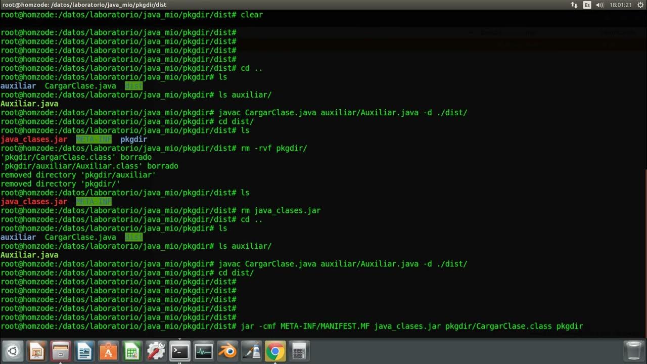 Java crear JAR desde consola linux - YouTube