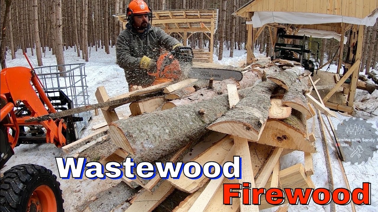 Easiest Way to Handle Waste Wood | Processing Sawmill Waste with a ...