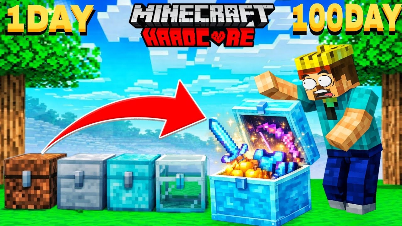 100 Day's BUT CHEST ARE SUPER OP In Hardcore Minecraft 😰#27 - YouTube