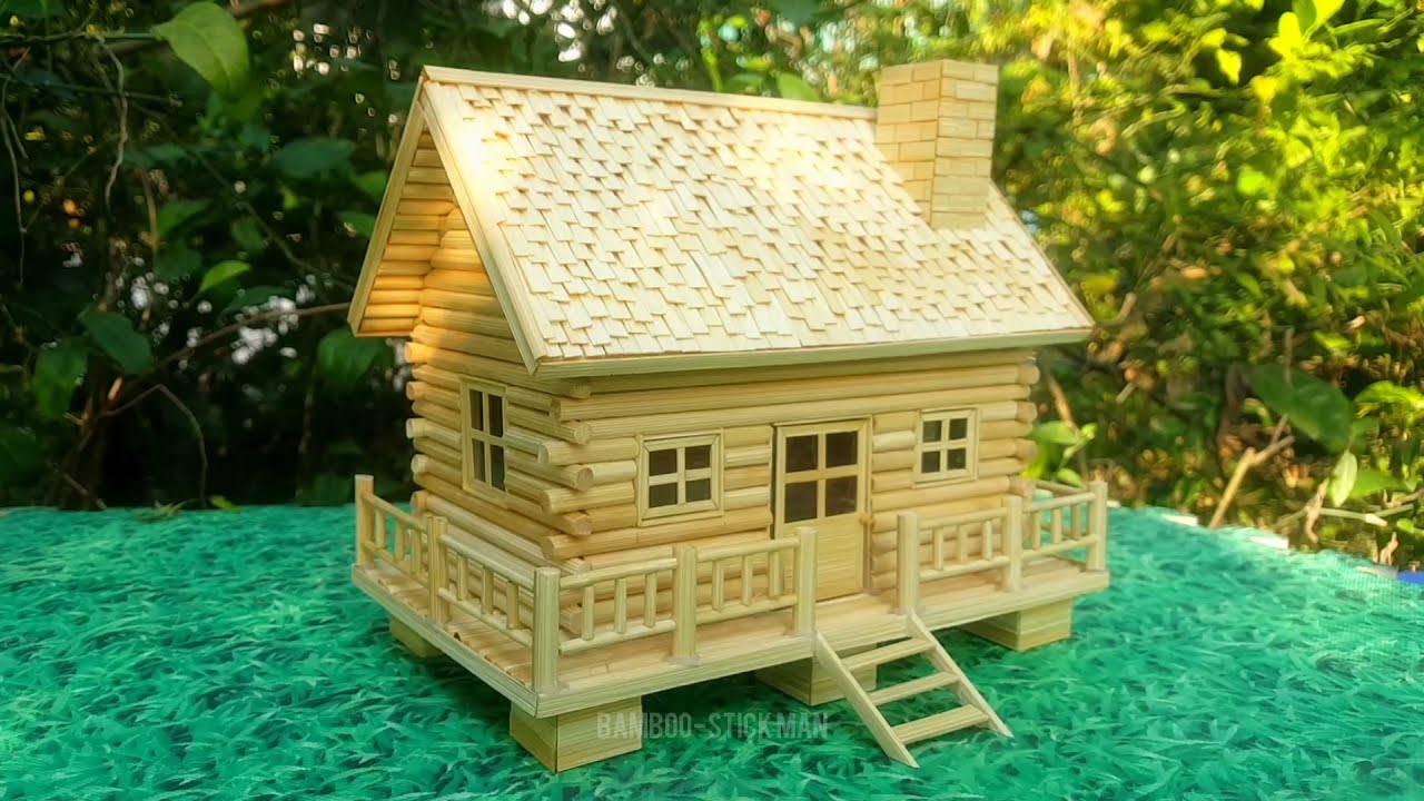 Miniature House DIY/Wood stick house - YouTube
