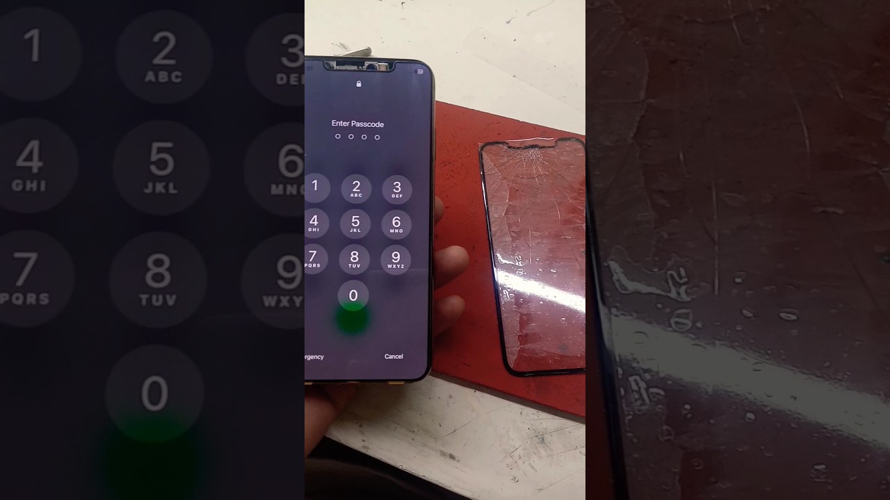 iPhone xes max glass wark - YouTube