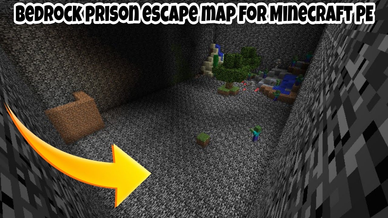 Bedrock prison escape map for Minecraft Pocket edition | Roargaming - YouTube