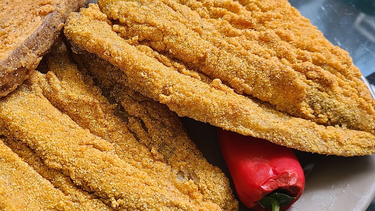 Fried Whiting Fish And Potato Wedges - YouTube