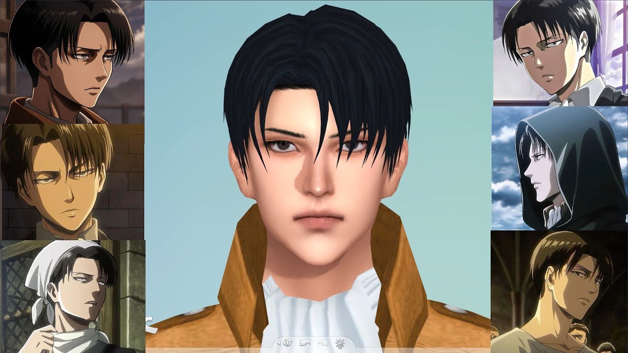The sims 4 สร้างตัวละคร Levi Ackerman - Attack on Titan (Free Tray ...