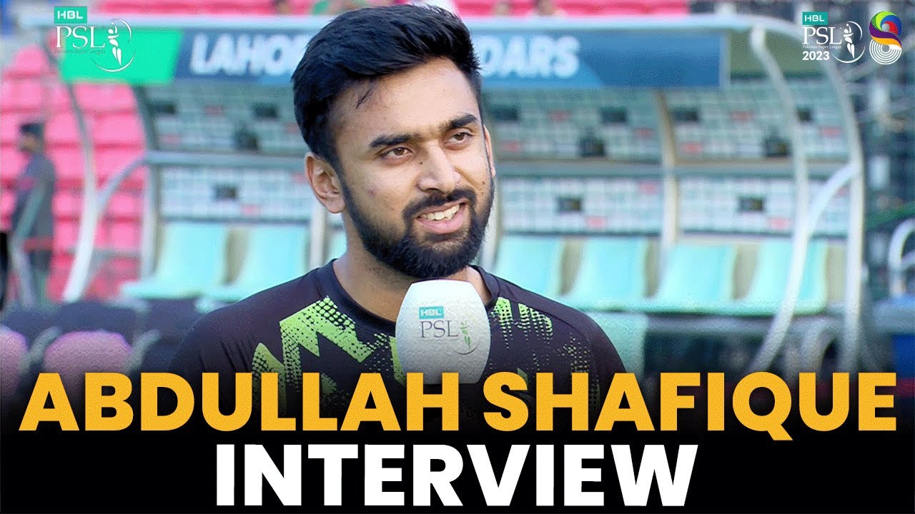 Abdullah Shafique Interview | Lahore Qalandars vs Karachi Kings | Match ...