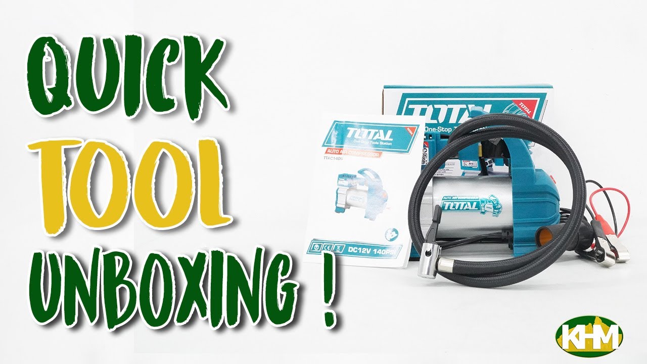 Quick Unboxing Total TTAC1406 12V Auto Air Compressor with Light - YouTube