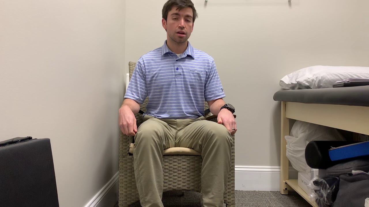 Low Back Pain - Flexion in Sitting - YouTube
