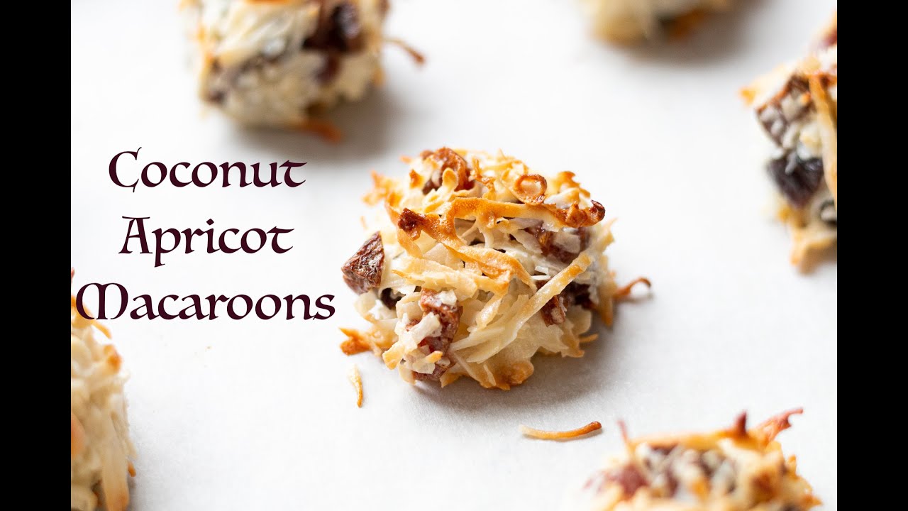 Coconut Apricot Macaroons / Coconut Macaroons/ Easy Bake/ 4 Ingredients ...