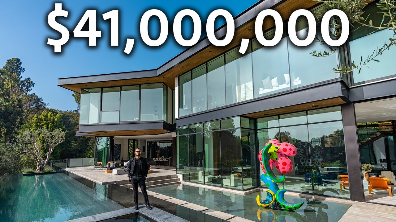 Inside a $41,000,000 Los Angeles Glass Mega Mansion - YouTube