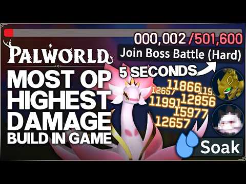 Palworld 1.0 - New Best HIGHEST DAMAGE Build Found - OP Status Combo Deletes Hard Mode Tower Guide!