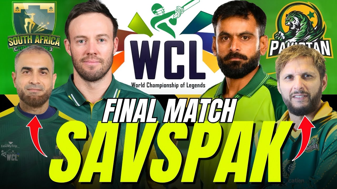 WCL 2025 Title Decider | Pakistan Champions vs South Africa Champions ...