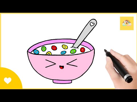 HOW TO DRAW A BOWL OF CEREAL🥣 || MISS COLOUR - YouTube