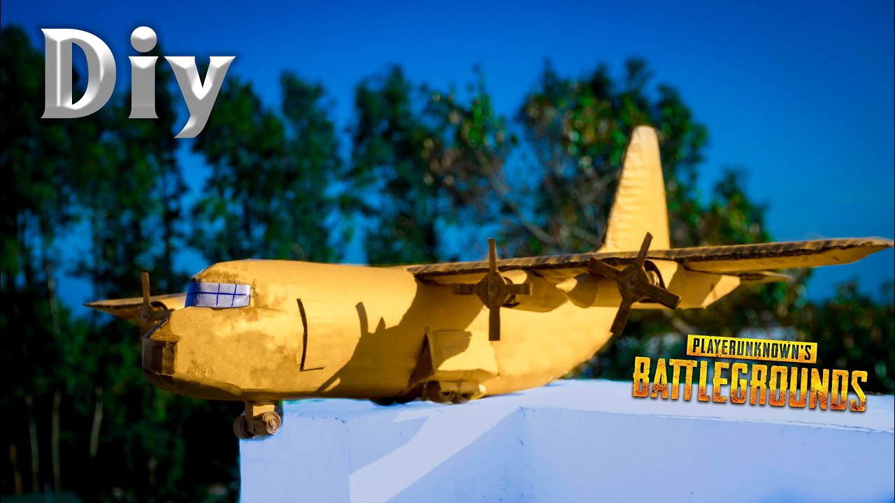 How To Make Plane in PUBG From Cardboard | Diy Pubg Items By KOC - YouTube