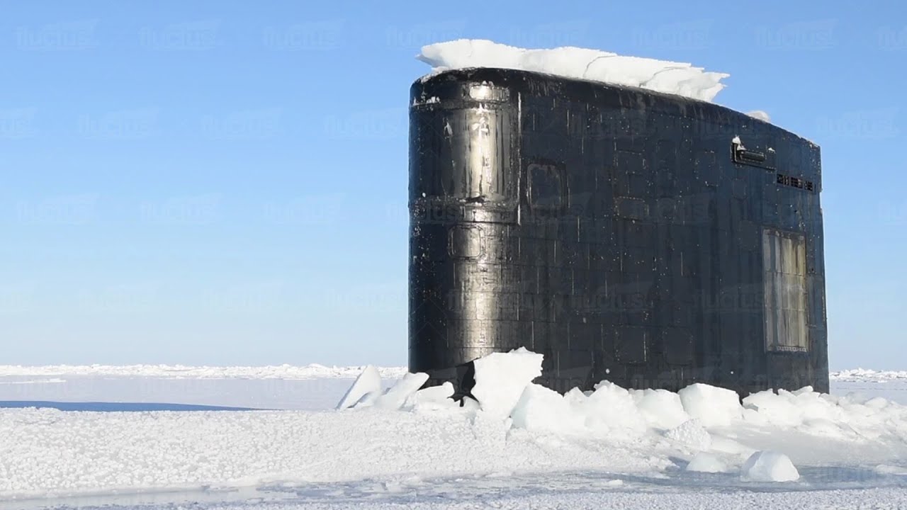 Gigantic US Submarine Break Through Ice After 3 Months Underwater - YouTube