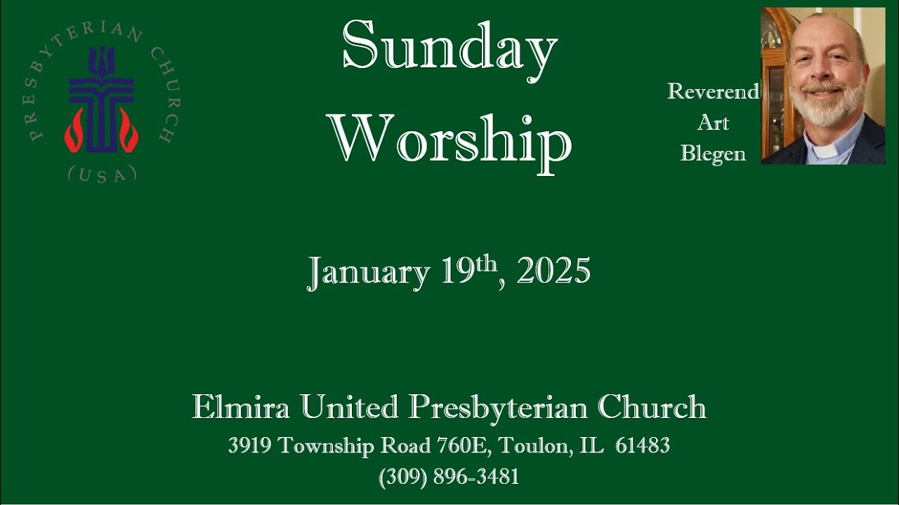 Sunday Worship from Elmira Church, 1/19/25 - YouTube