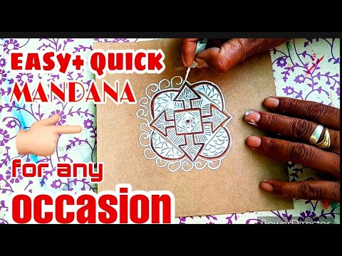 How to draw a simple MANDANA tutorial || Step by step Mandana art ...