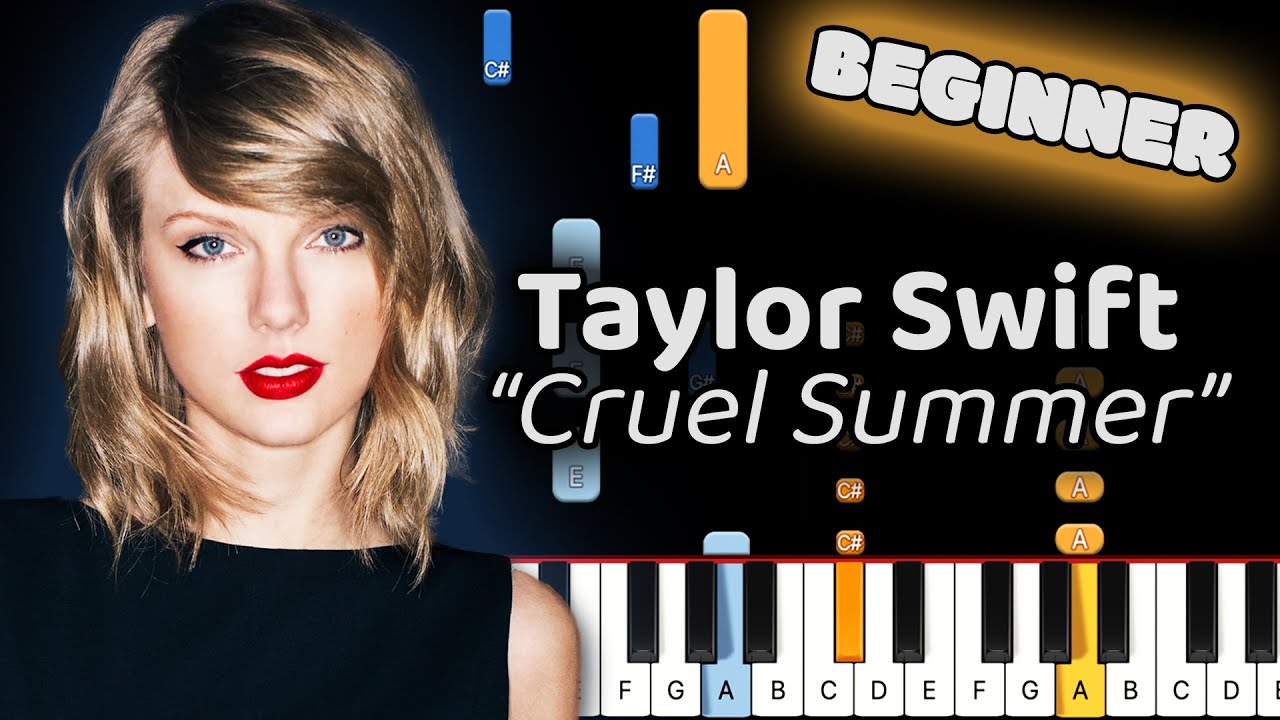 Taylor Swift Cruel Summer Piano Lesson! (Beginner) #taytay - YouTube
