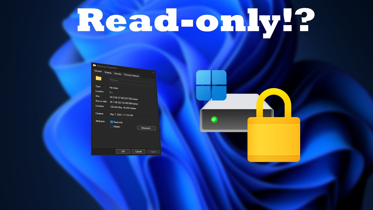 Read-only Windows 11 - YouTube