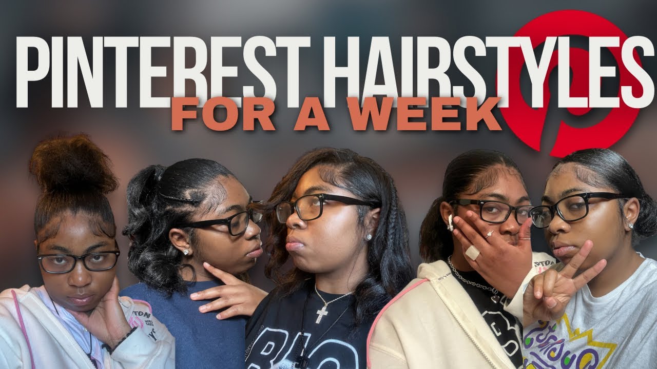 Trying Different Pinterest Hairstyles For A Week! - YouTube