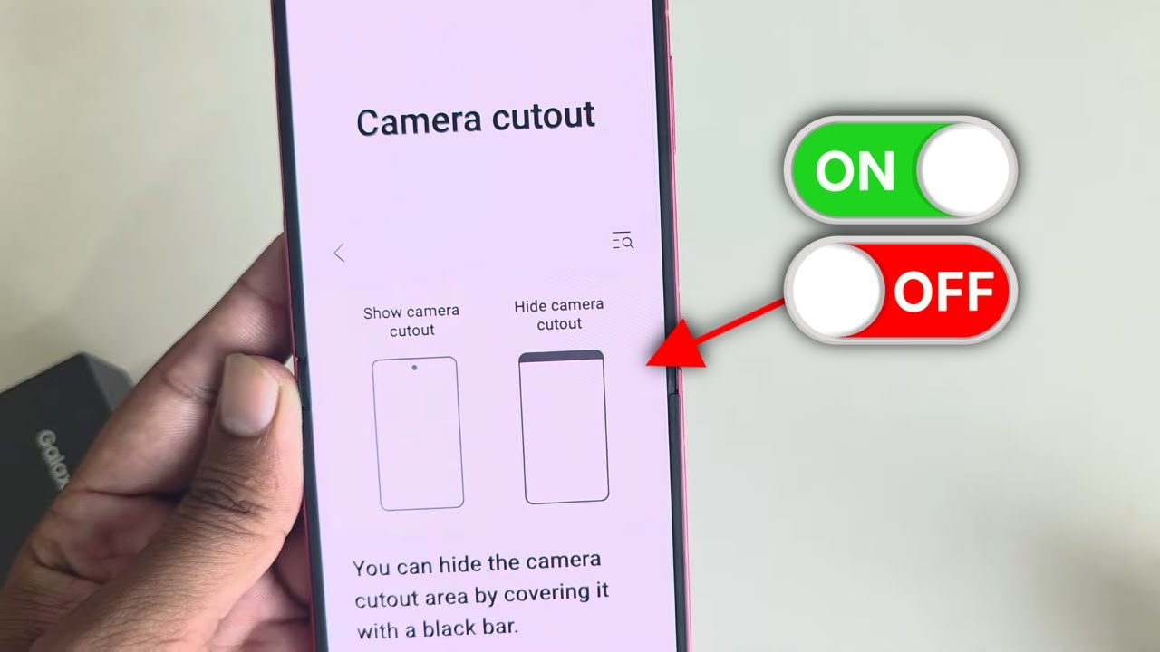 Samsung Z Flip 7: enable or disable camera cutout Samsung phone - YouTube