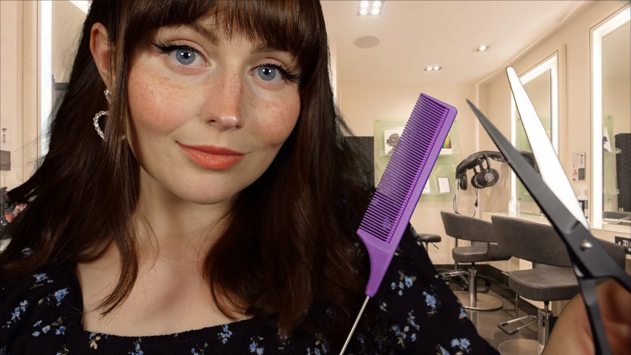 ASMR Hair Salon Roleplay 💇‍♀️ Layered Sounds Real Hair Cutting ️ - YouTube