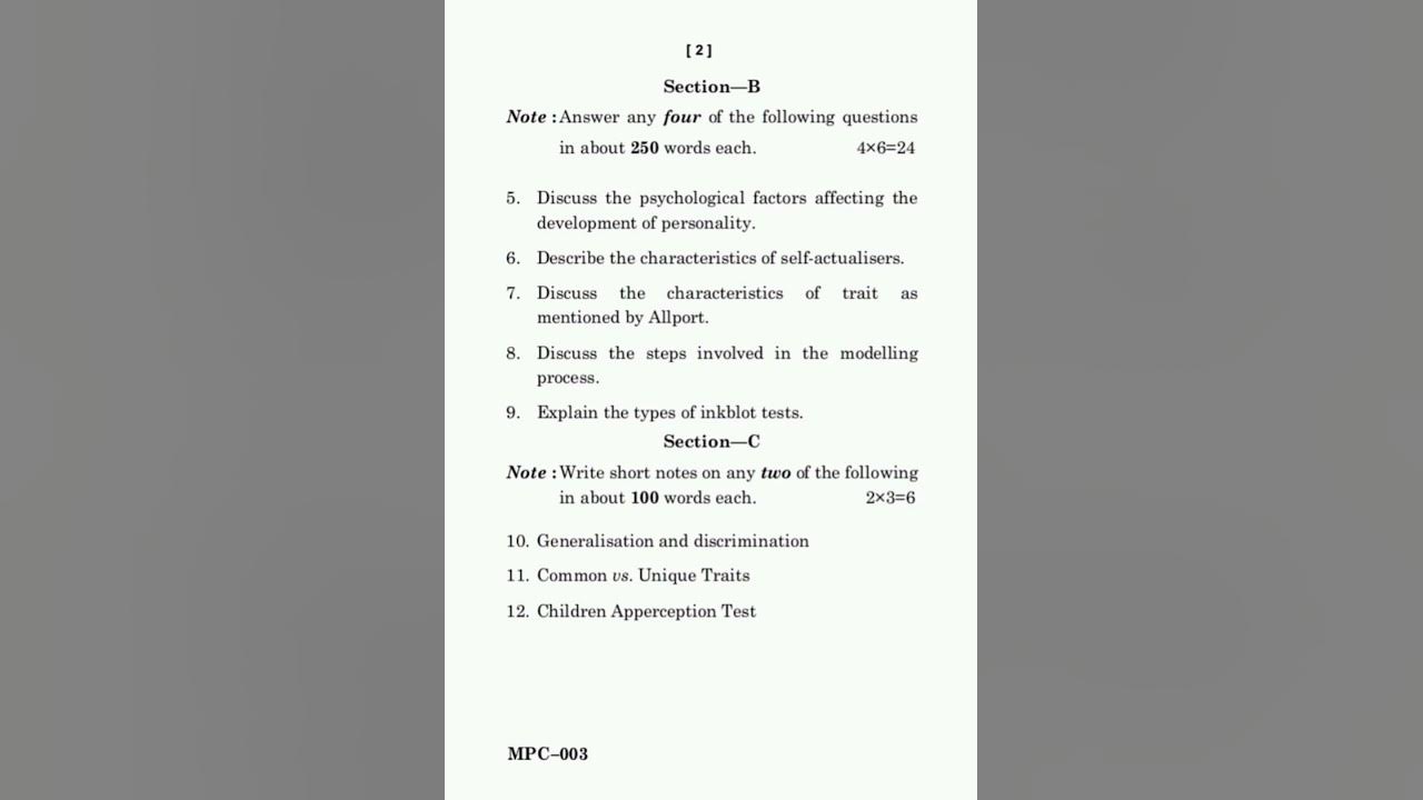 MPC-003 Question paper dec-2022#ignou - YouTube