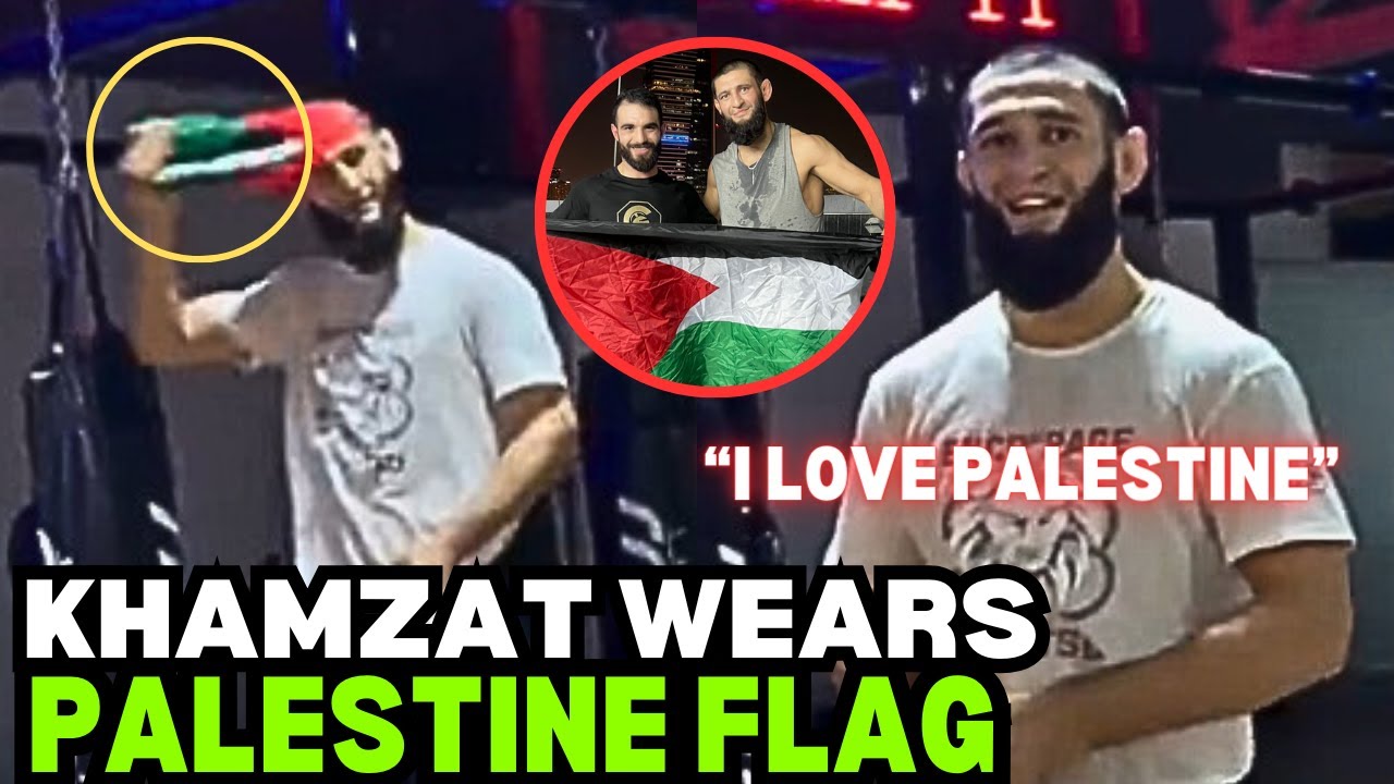 Khamzat Chimaev Wears Palestine Flag In Training (VIDEO) - YouTube