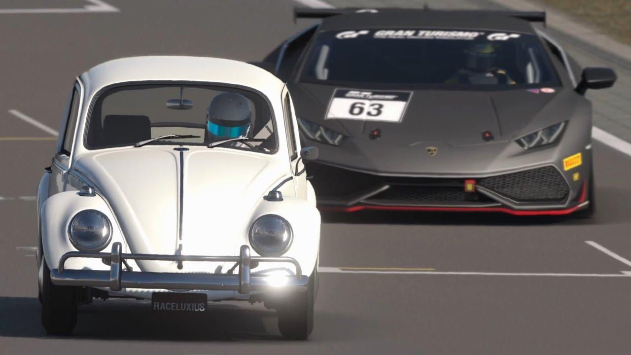 Lamborghini Huracán Gr.4 vs Volkswagen Beetle Type 1 1200 1966 at ...