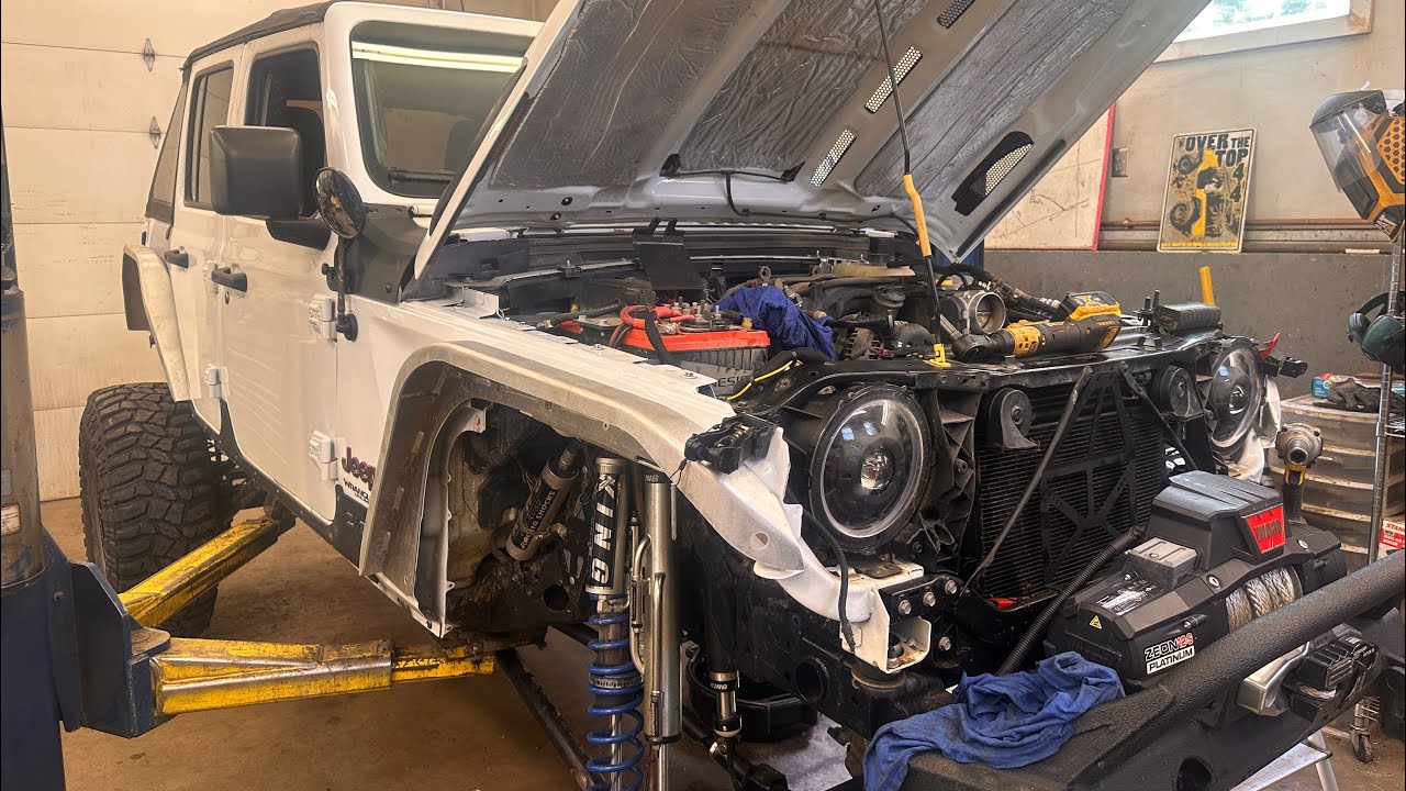 PSC Ram Assist Install On JLU Wrangler Part-2 - YouTube