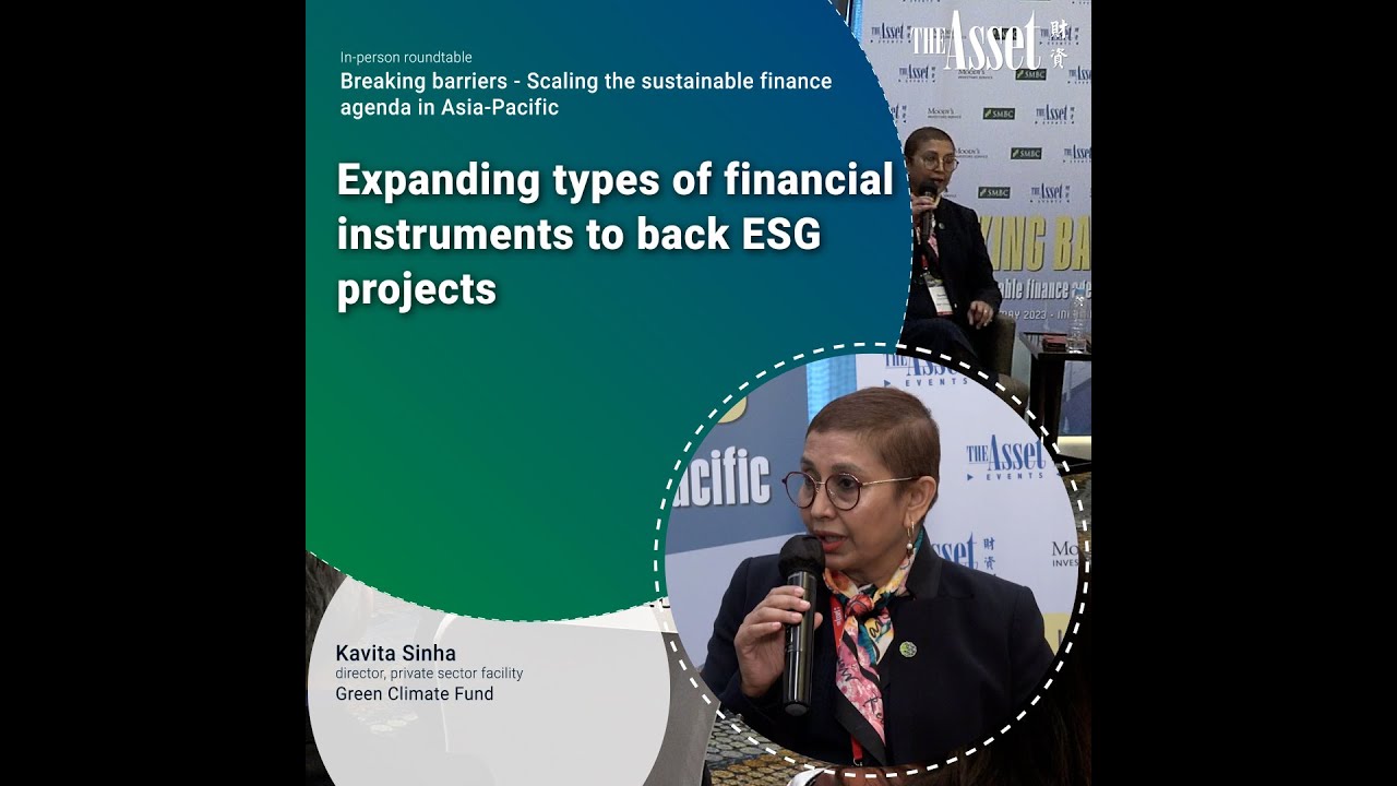 Expanding types of financial instruments to back ESG projects - YouTube