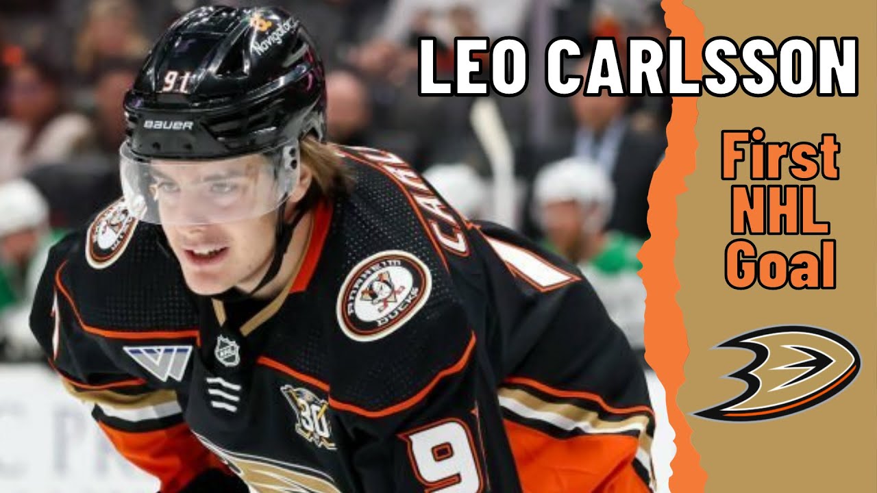 Leo Carlsson #91 (Anaheim Ducks) first NHL goal Oct 19, 2023 - YouTube