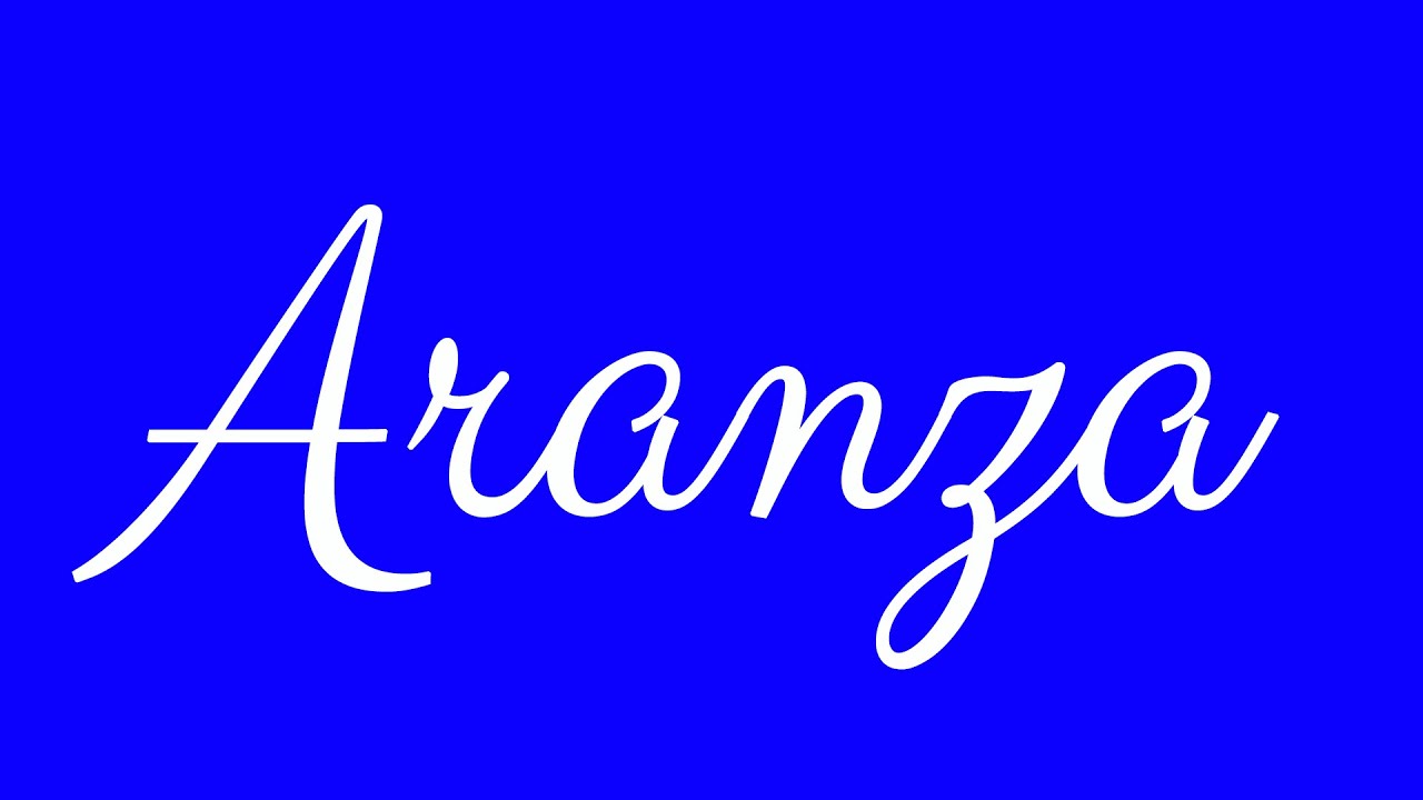 Learn how to Sign the Name Aranza Stylishly in Cursive Writing - YouTube