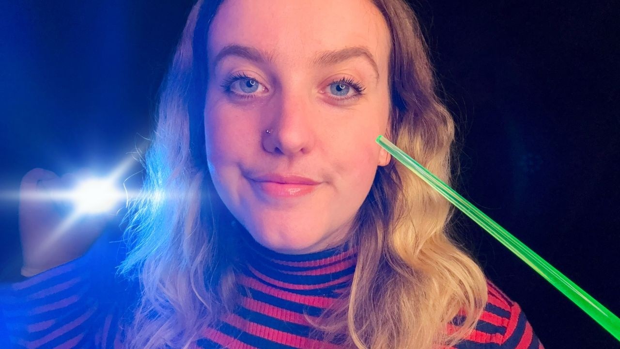 ASMR | Light Therapy for the Deepest Sleep 🔦💤 [Bright Lights, Dark Room ...