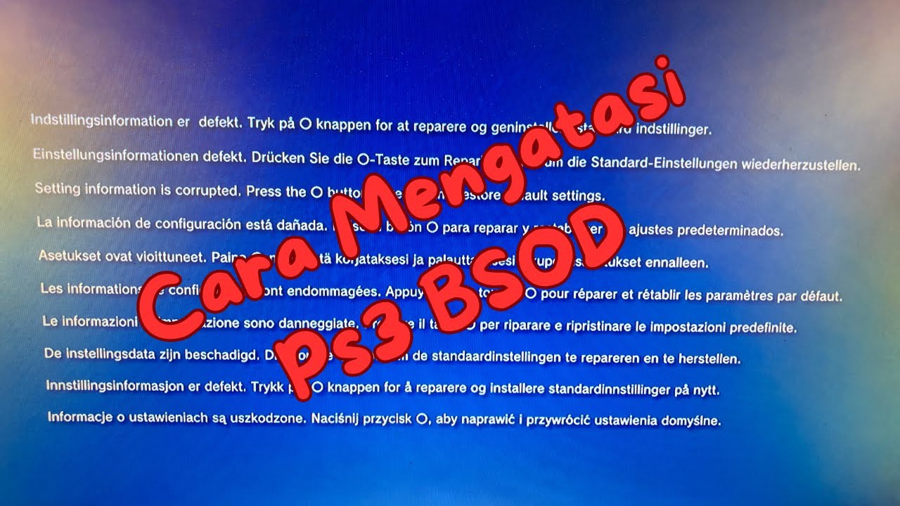 PS3 SLIM KERUSAKAN BSOD - YouTube