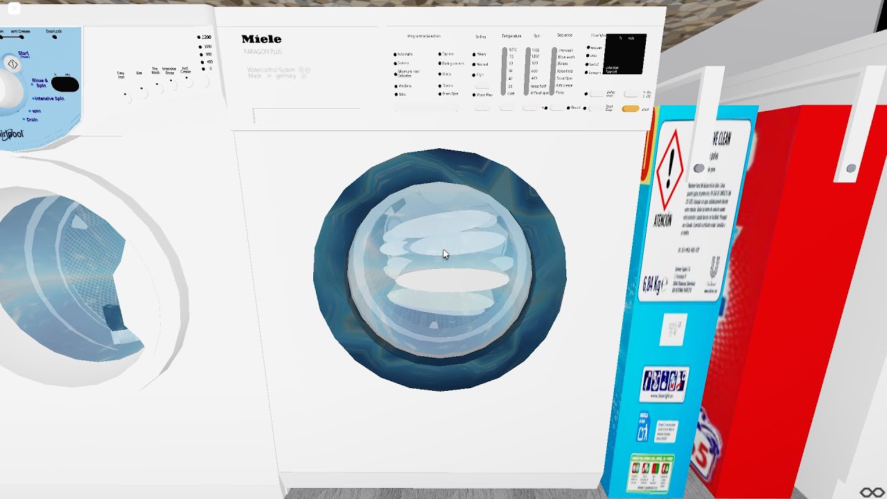 Roblox: Miele PARAGON PLUS Washing machine Cottons 90°C + Water Plus ...