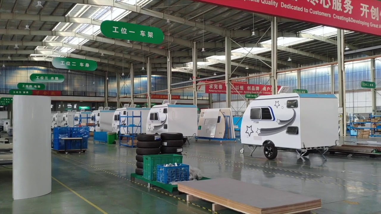 FSRV factory - caravans & motorhomes base Zhejiang China - YouTube