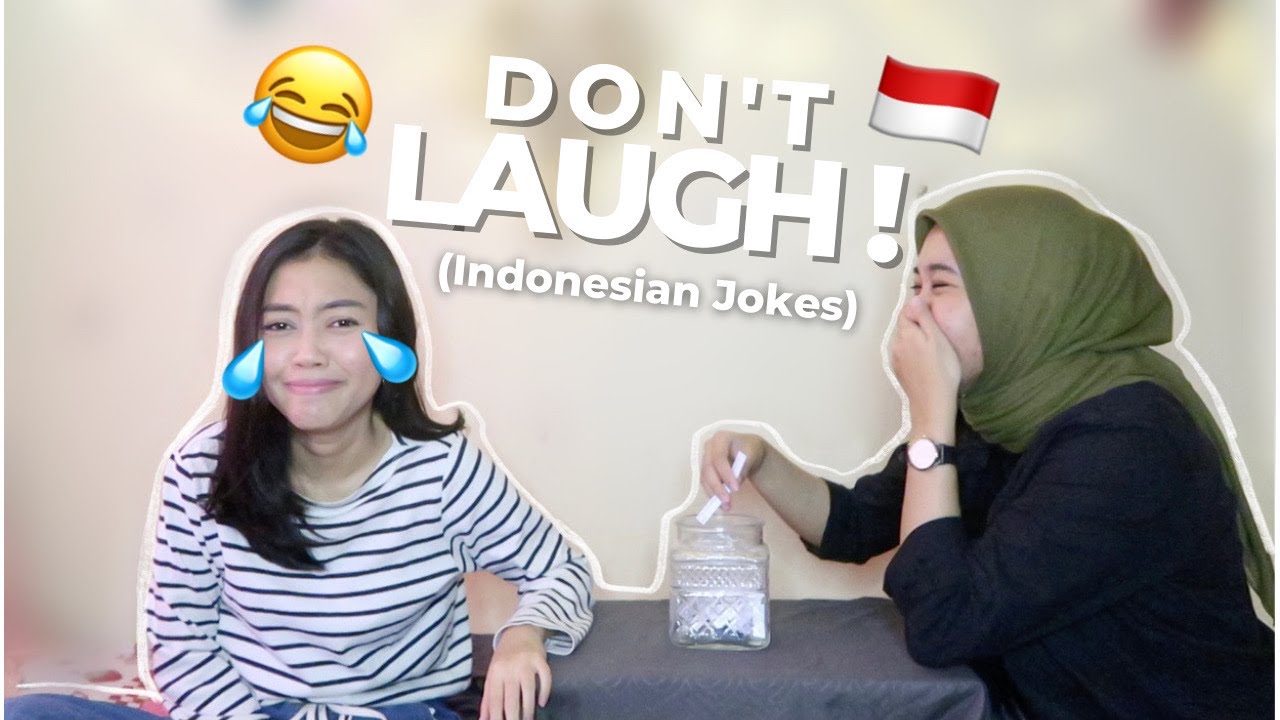 YOU LAUGH YOU LOSE CHALLENGE (Indonesian Jokes) | Lia and Virena - YouTube