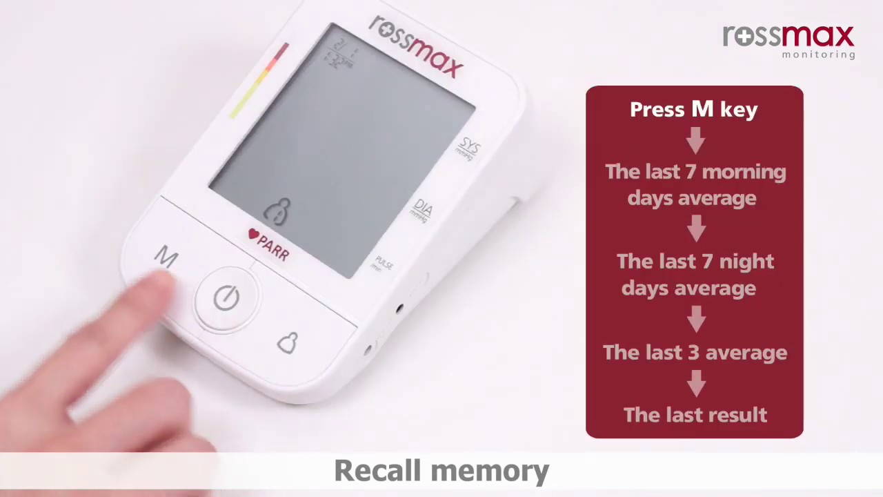 How to use the Rossmax X5 blood pressure monitor - YouTube
