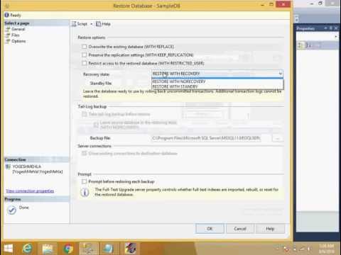 Fix The database is not accessible. Database in restoring state. SQL ...