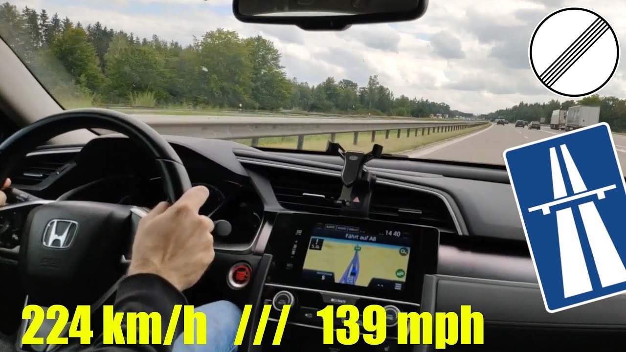Honda Civic 1.5T CVT Autobahn Top Speed ATTEMPT - YouTube
